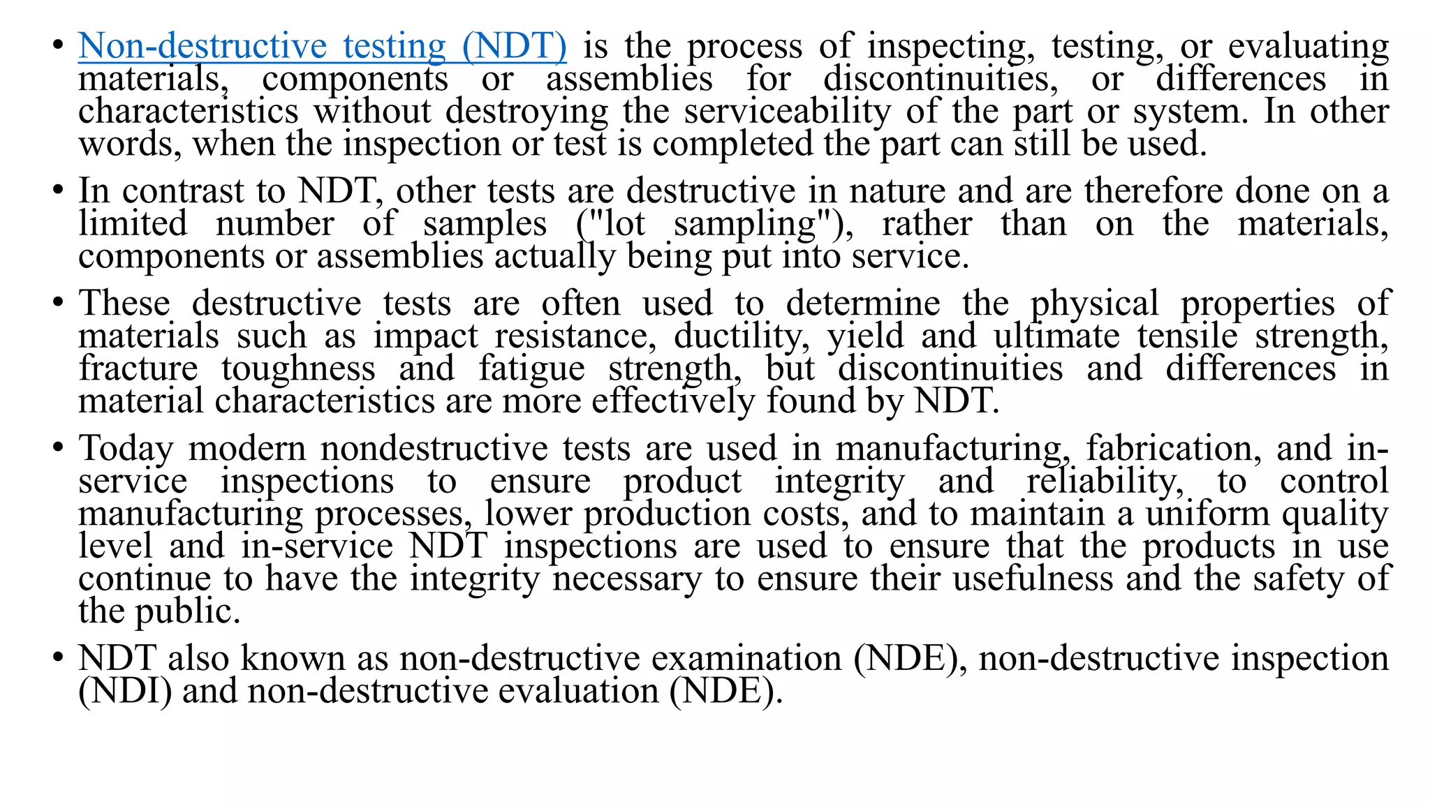 Introduction to Non destructive testing.pptx