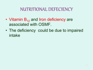 ORAL SUB MUCOUS FIBROSIS(OSMF) | PPT