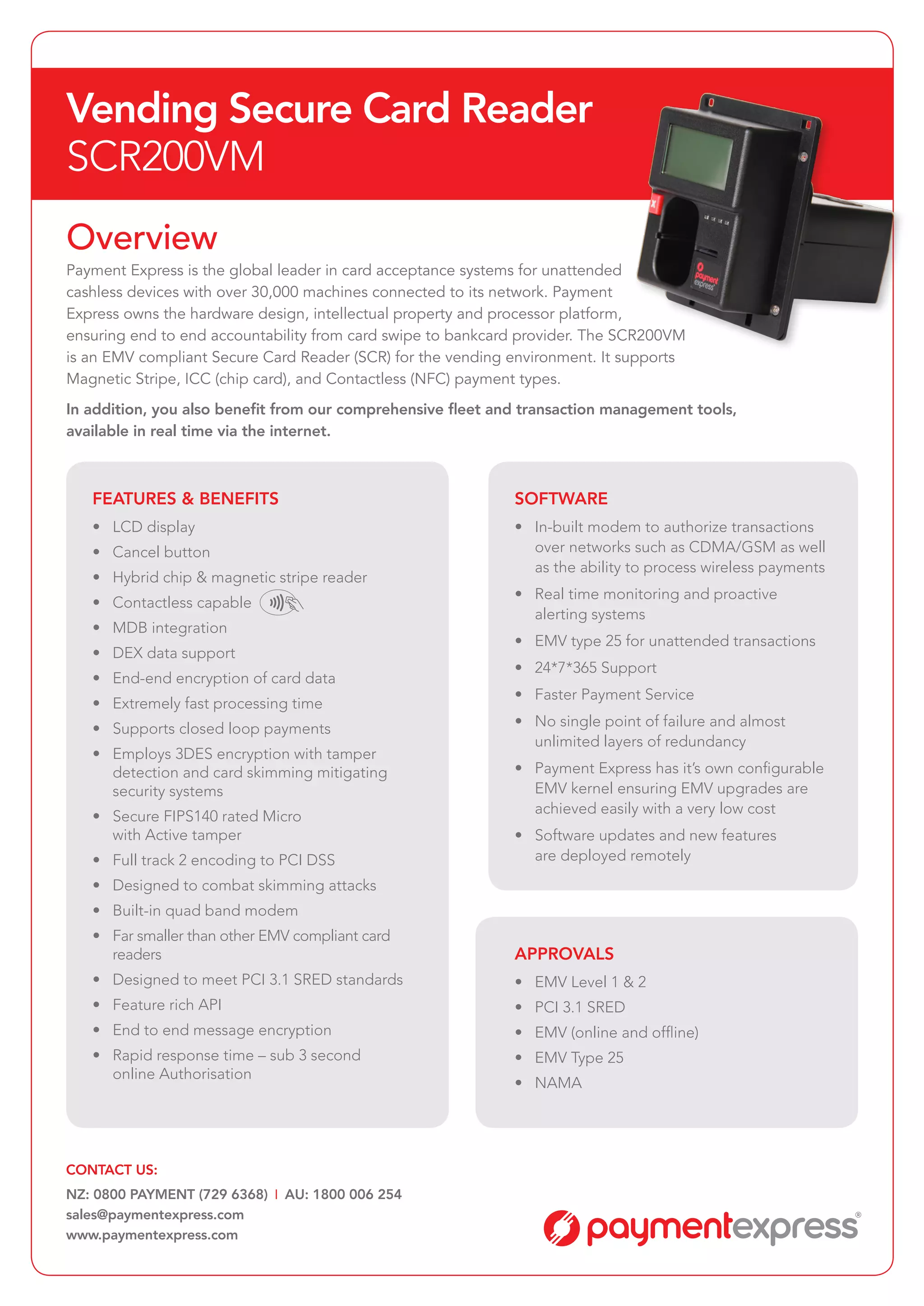 EMV Vending Secure Card Reader and Payment Solution | PDF