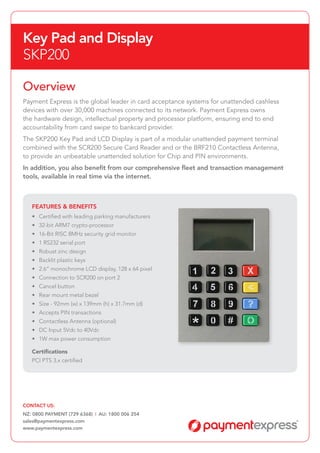 Secure Key Pad and Display for EMV Unattended Payment Solutions | PDF