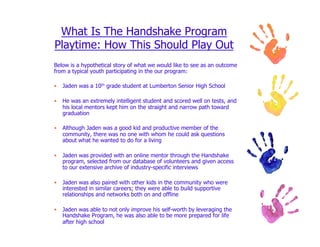 Lumberton Senior High School Handshake Program Overview | PPT