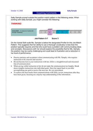 Pxt Coaching Sample Report | PDF