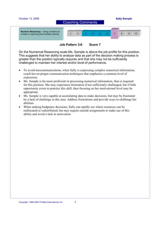 Pxt Coaching Sample Report | PDF