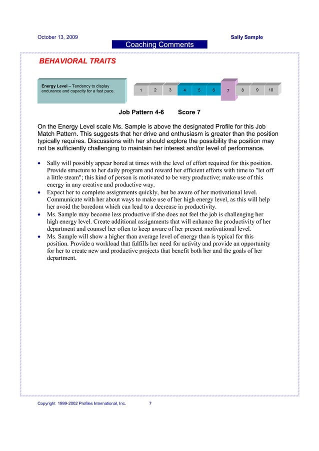 Pxt Coaching Sample Report | PDF