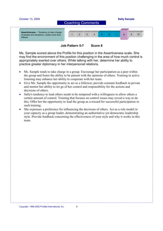 Pxt Coaching Sample Report | PDF