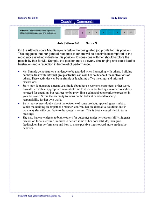 Pxt Coaching Sample Report | PDF