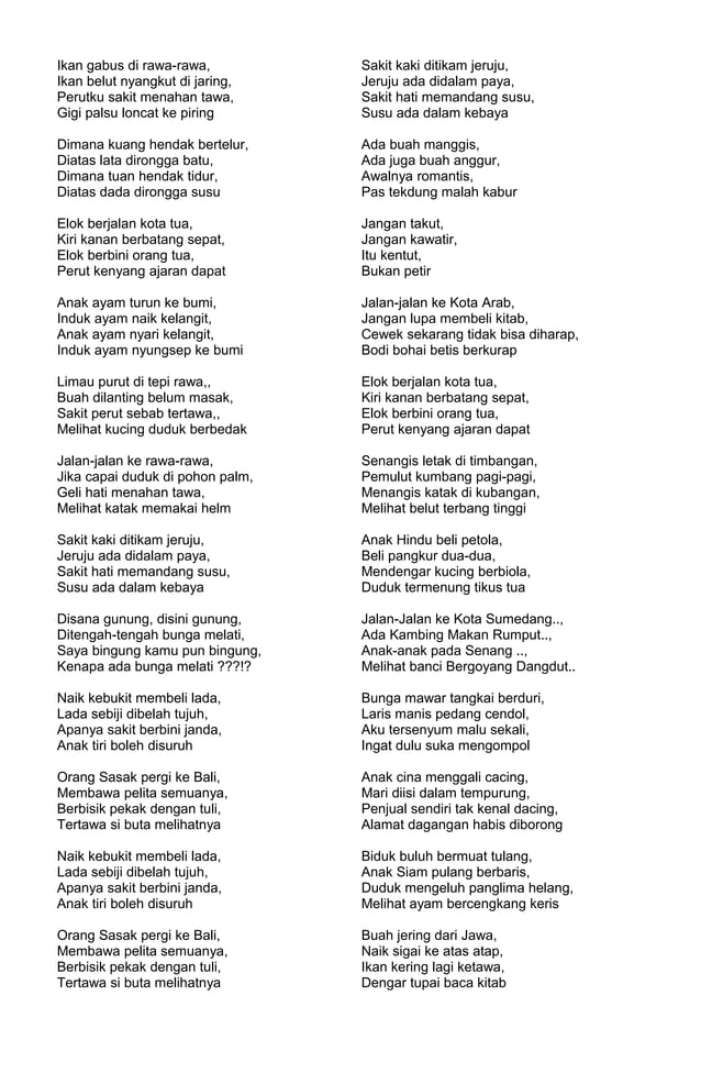 Kumpulan Pantun Full Terbaru 2015 | DOC