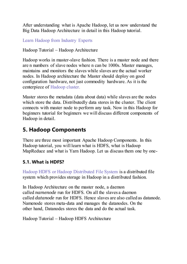Hadoop Tutorial For Beginners Pdf