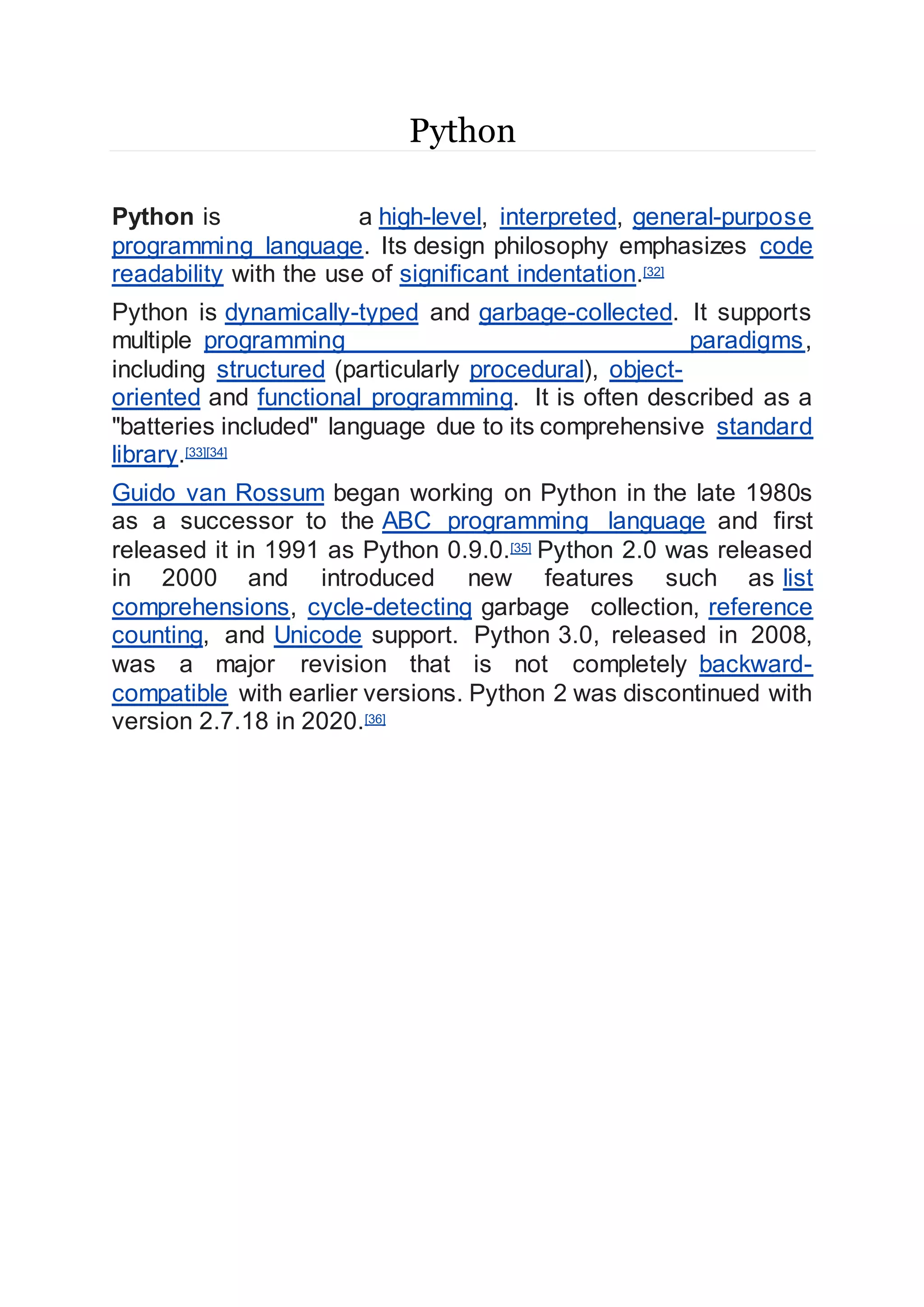 Pydocx Programming Languages Computing