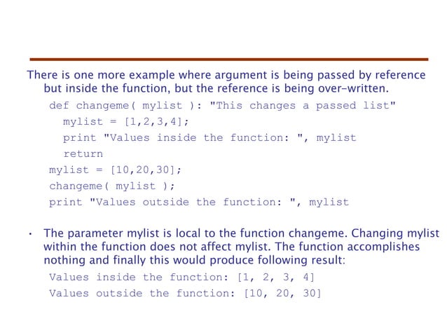 Python Programming Functions And List And Tuples Ppt