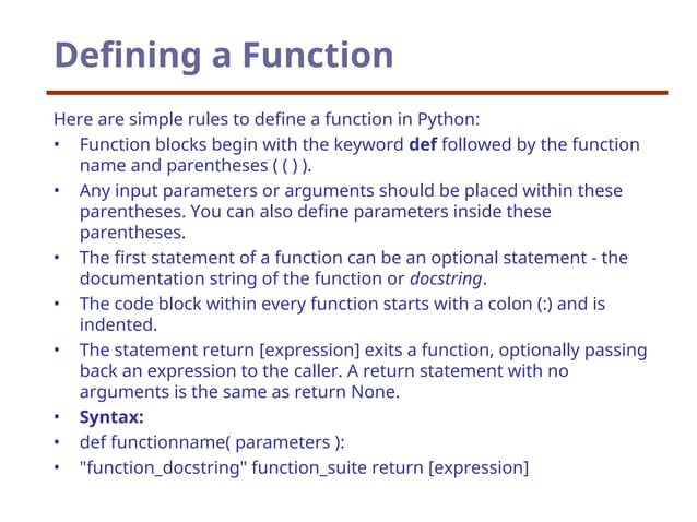 Powerpoint presentation for Python Functions | PPT