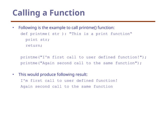Powerpoint presentation for Python Functions | PPT