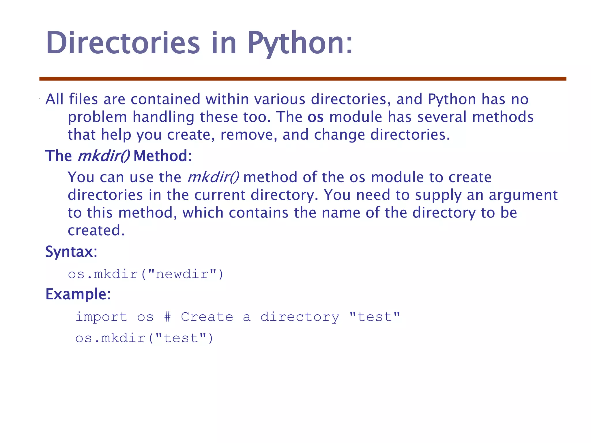 Python file handlings | PPT