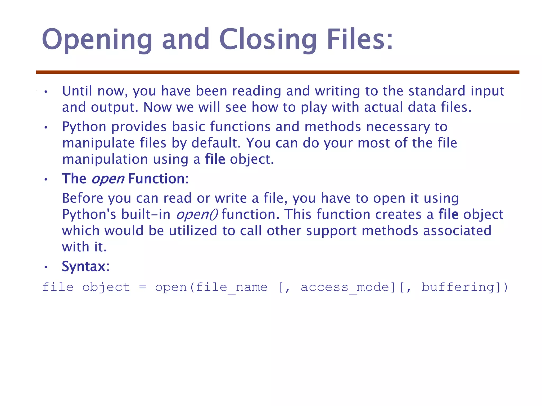 Python file handlings | PPT