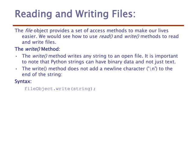 Python file handlings | PPT