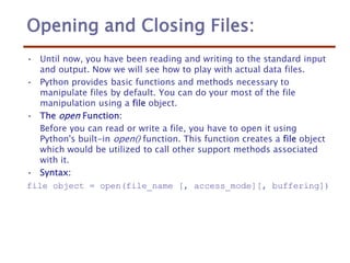 Python file handlings | PPT