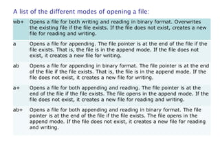 Python file handlings | PPT