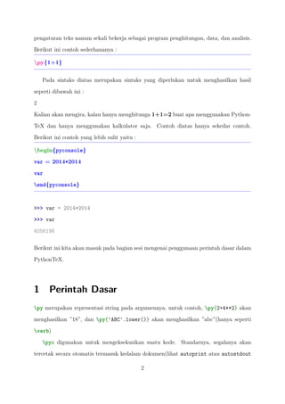 Introduction to PythonTeX | PDF