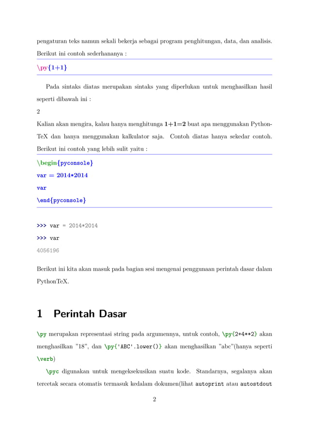 Introduction to PythonTeX | PDF