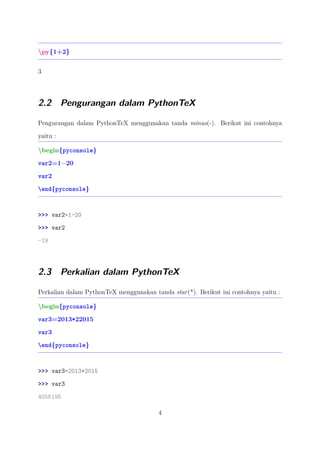 Introduction to PythonTeX | PDF