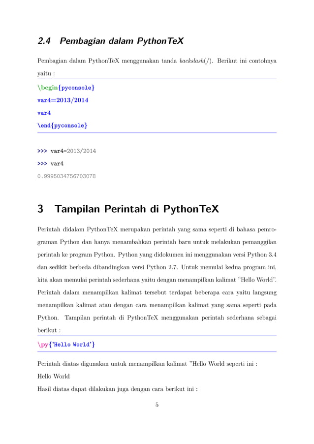 Introduction to PythonTeX | PDF