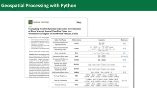 Geospatial Processing with Python | PPT