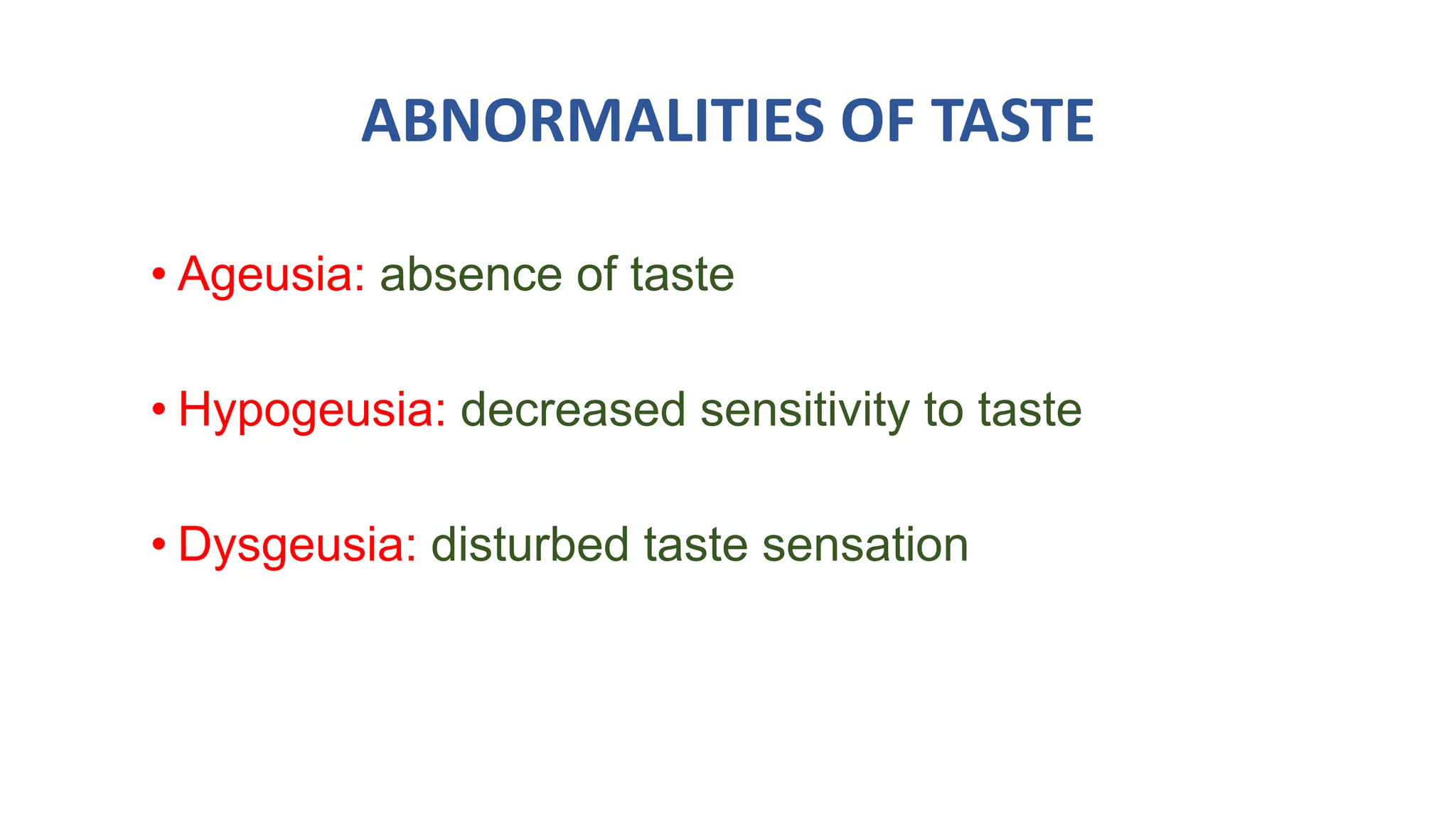 Demonstrate testing for smell and taste mbbs | PPTX