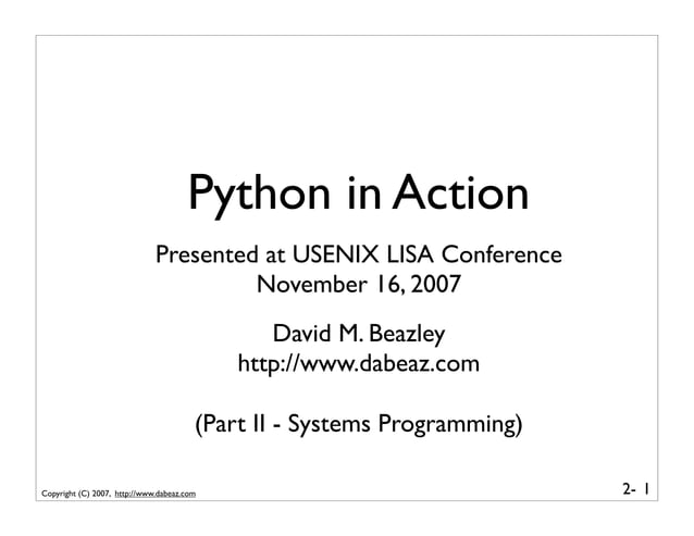 Python in Action (Part 2) | PPT