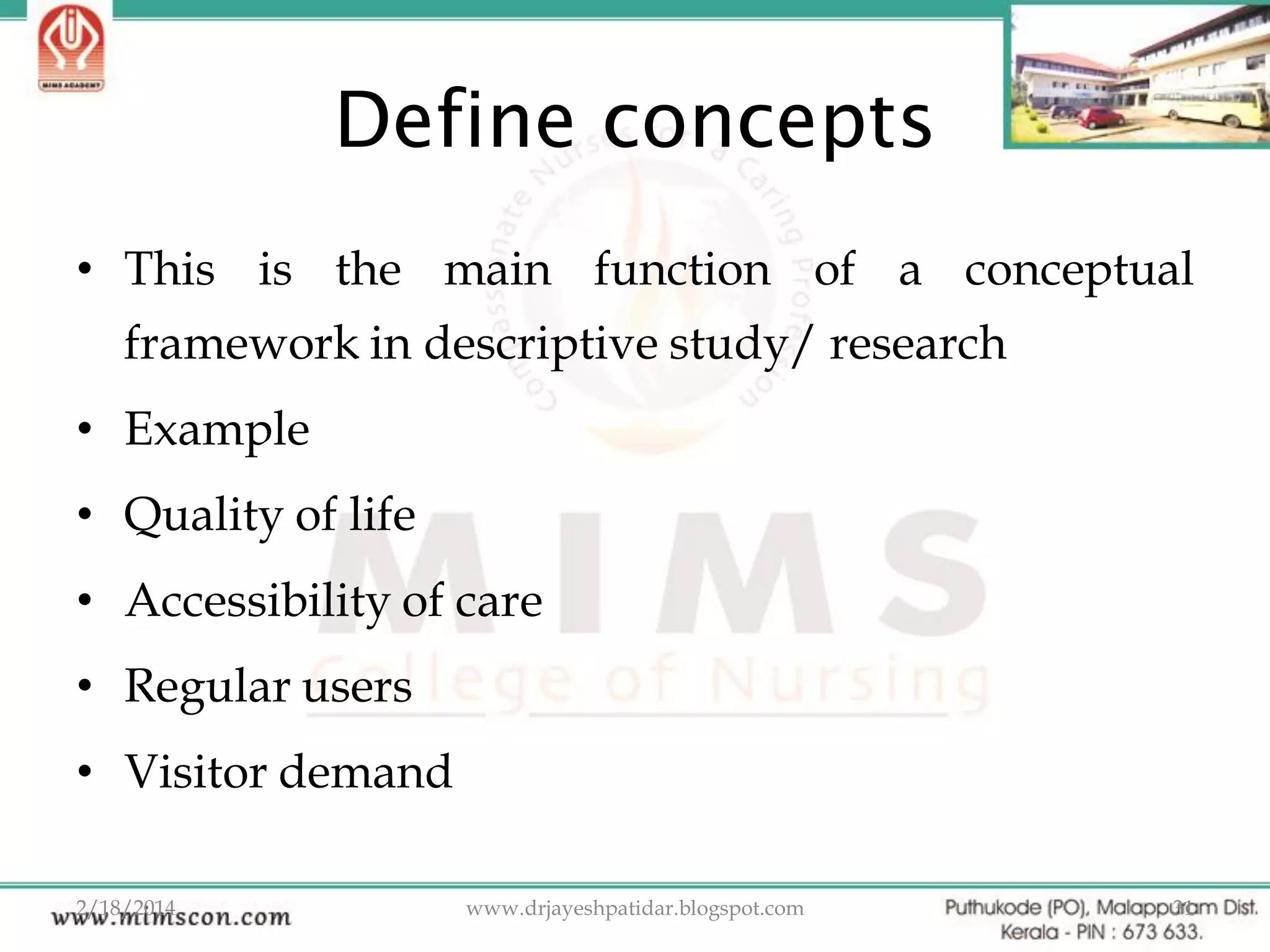 Ppt. developing a conceptual framework | PDF
