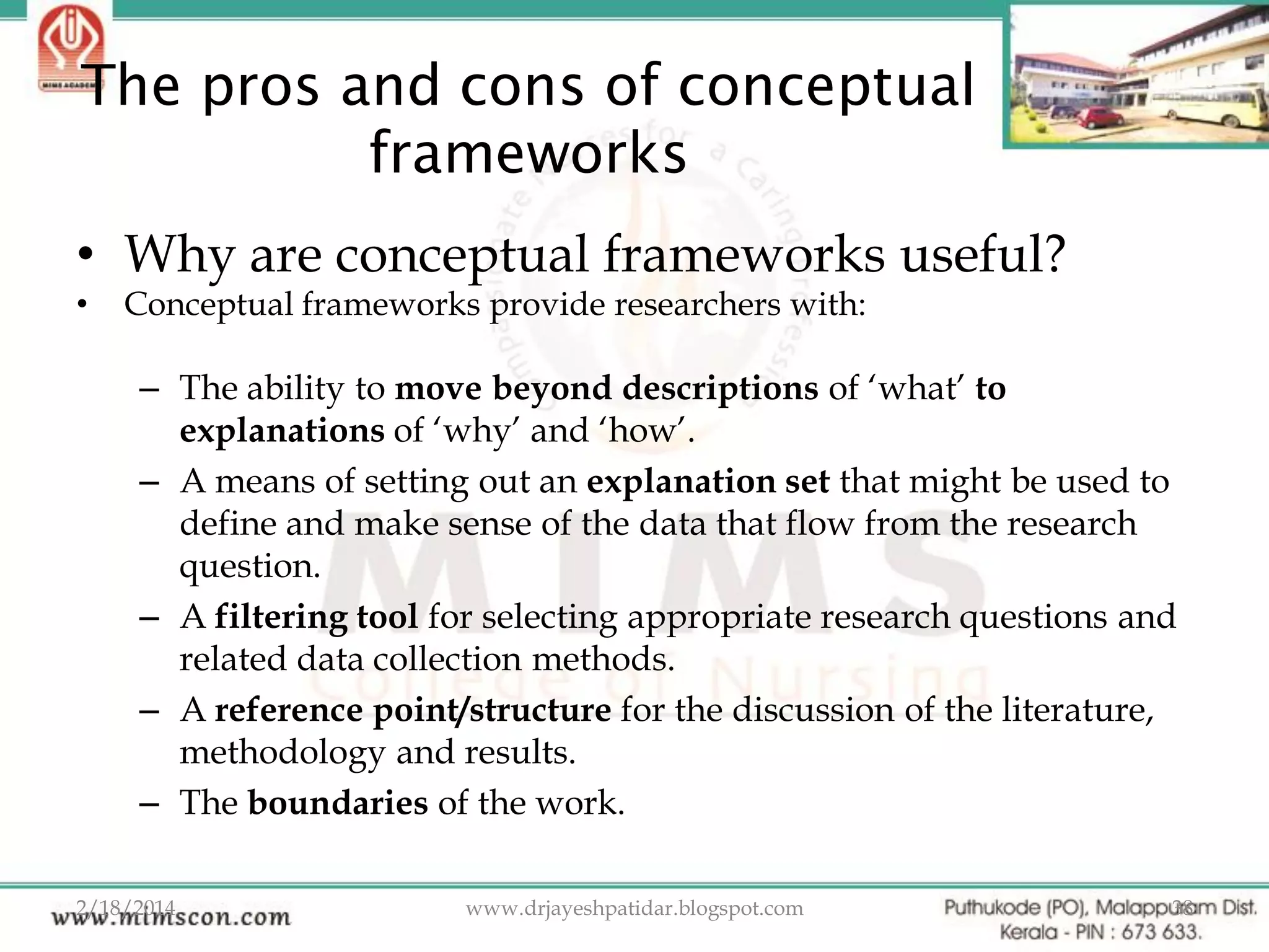 Ppt. developing a conceptual framework | PDF