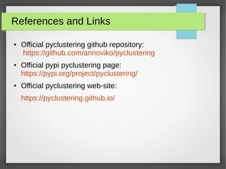 Pyclustering tutorial - BANG | PPT