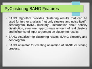 Pyclustering tutorial - BANG | PPT