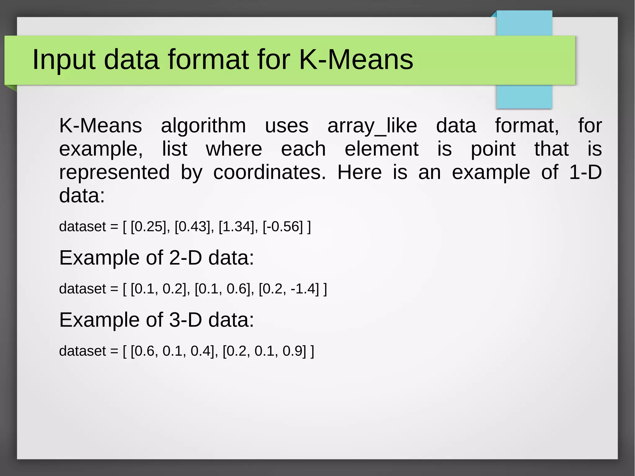 Pyclustering tutorial - K-means | PPT