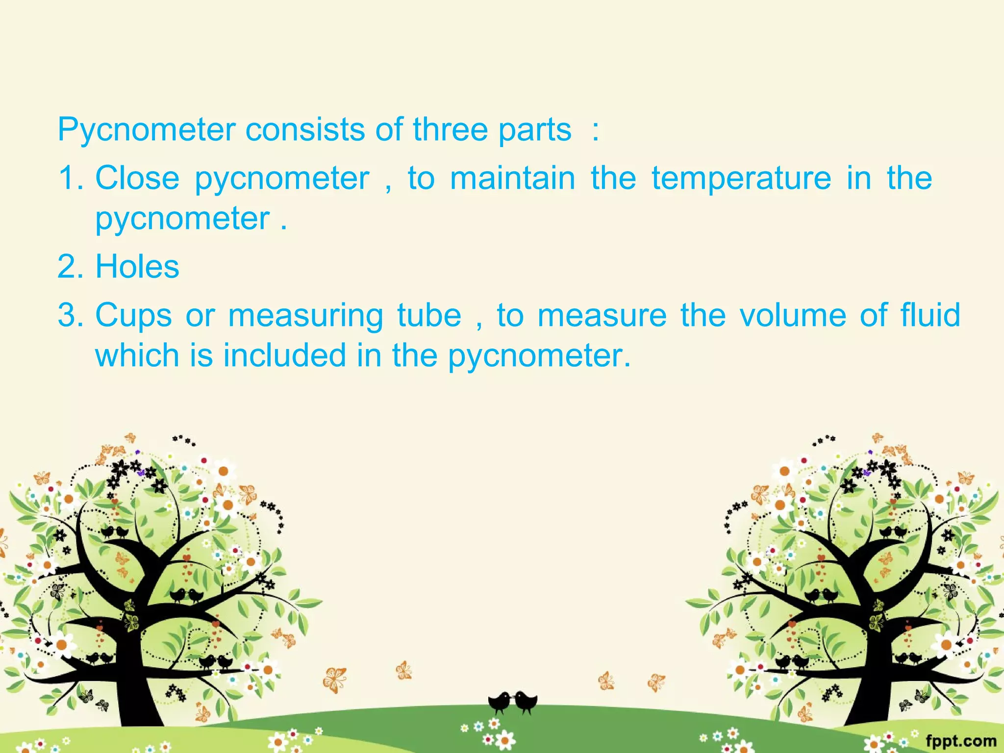 Describing Technical Object ; Pycnometer | PPT