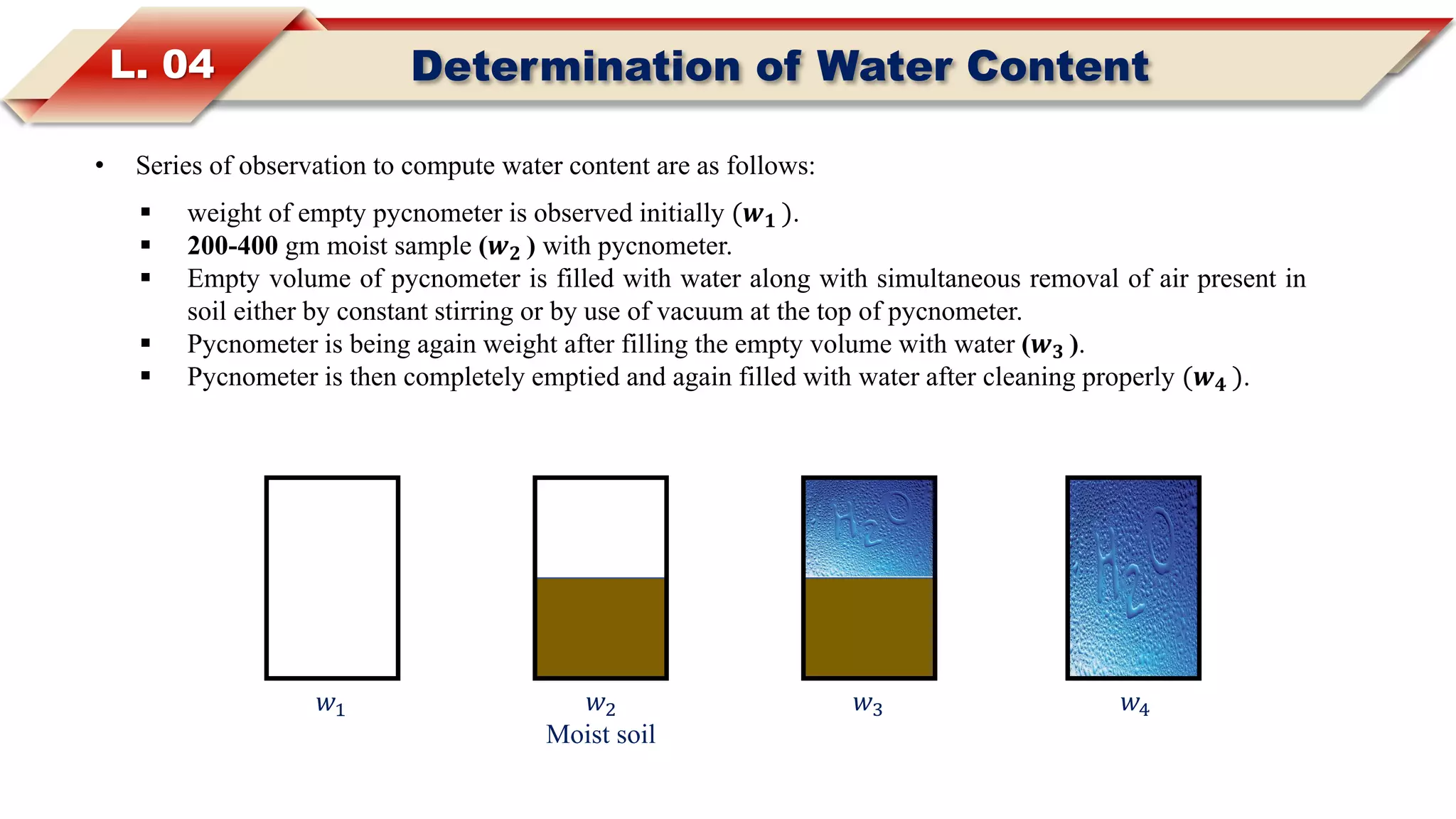 Pycnometer method (water content) machen link | PDF