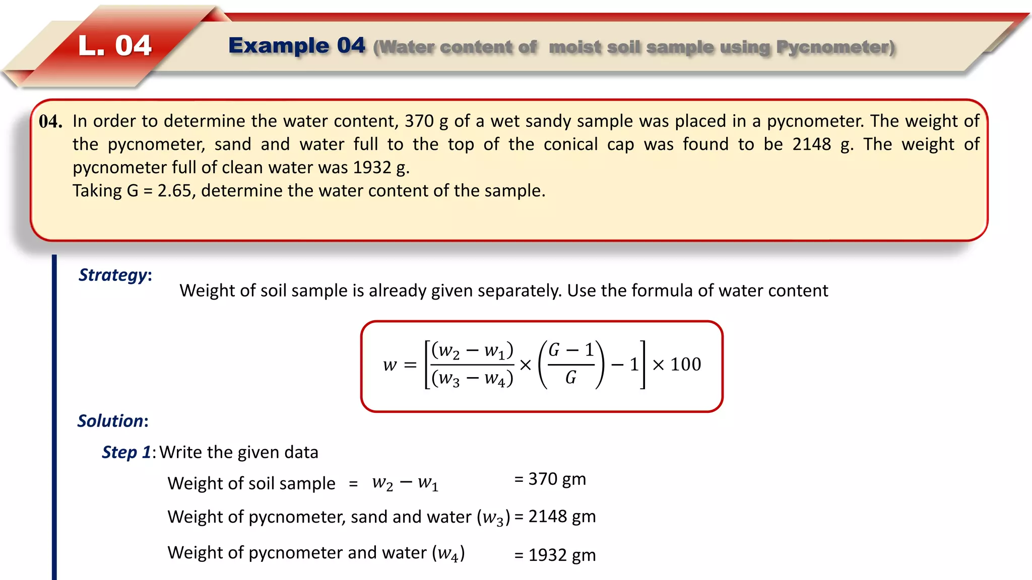 Pycnometer method (water content) machen link | PDF