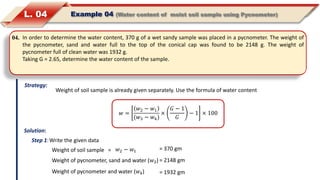 Pycnometer method (water content) machen link | PDF