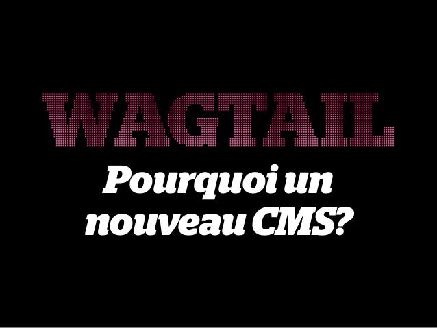 Wagtail - Pourquoi un nouveau CMS? Wagtail - Pourquoi un nouveau CMS?