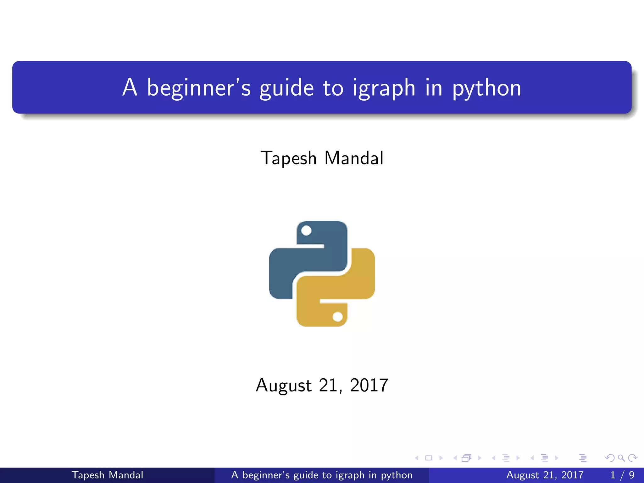 A Beginners Guide To Igraph In Python Ppt 3338