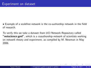 A beginner's guide to igraph in python | PDF
