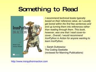 Py Con 2009 Pumping Iron Into Python | PPT