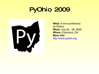 Py Con 2009 Pumping Iron Into Python | PPT