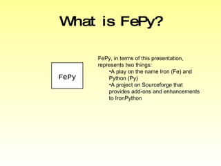 Py Con 2009 Pumping Iron Into Python | PPT