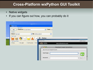 SOFA Statistics - Developing a Python Application | PPT