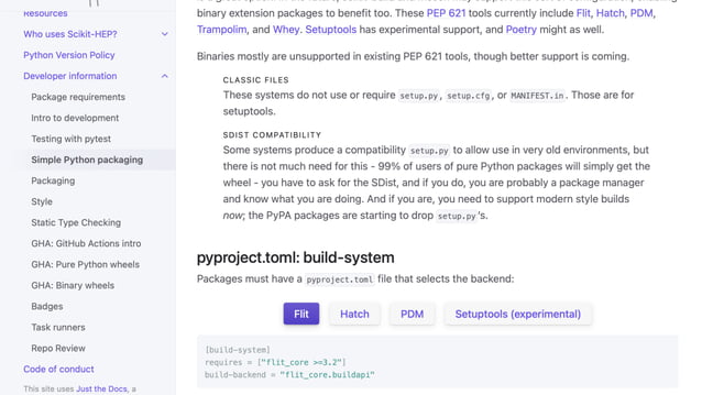 PyCon 2022 -Scikit-HEP Developer Pages: Guidelines for modern packaging ...