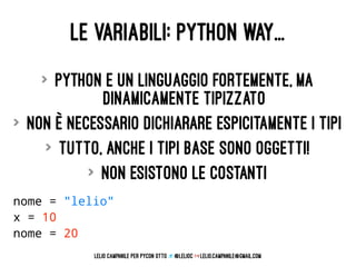 Pycon 8 python e swift | PPT