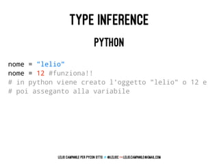 Pycon 8 python e swift | PPT