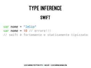 Pycon 8 python e swift | PPT