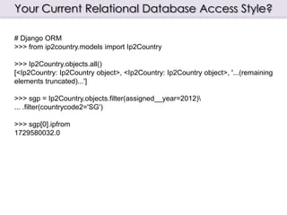 Relational Database Access with Python ‘sans’ ORM | PPTX