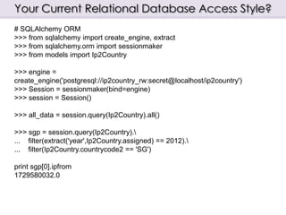 Relational Database Access with Python ‘sans’ ORM | PPTX
